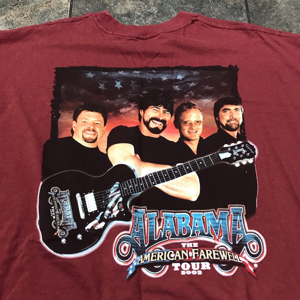 Vtg 2003 Alabama Band American Farewell Tour S/S T-Sh… - Gem